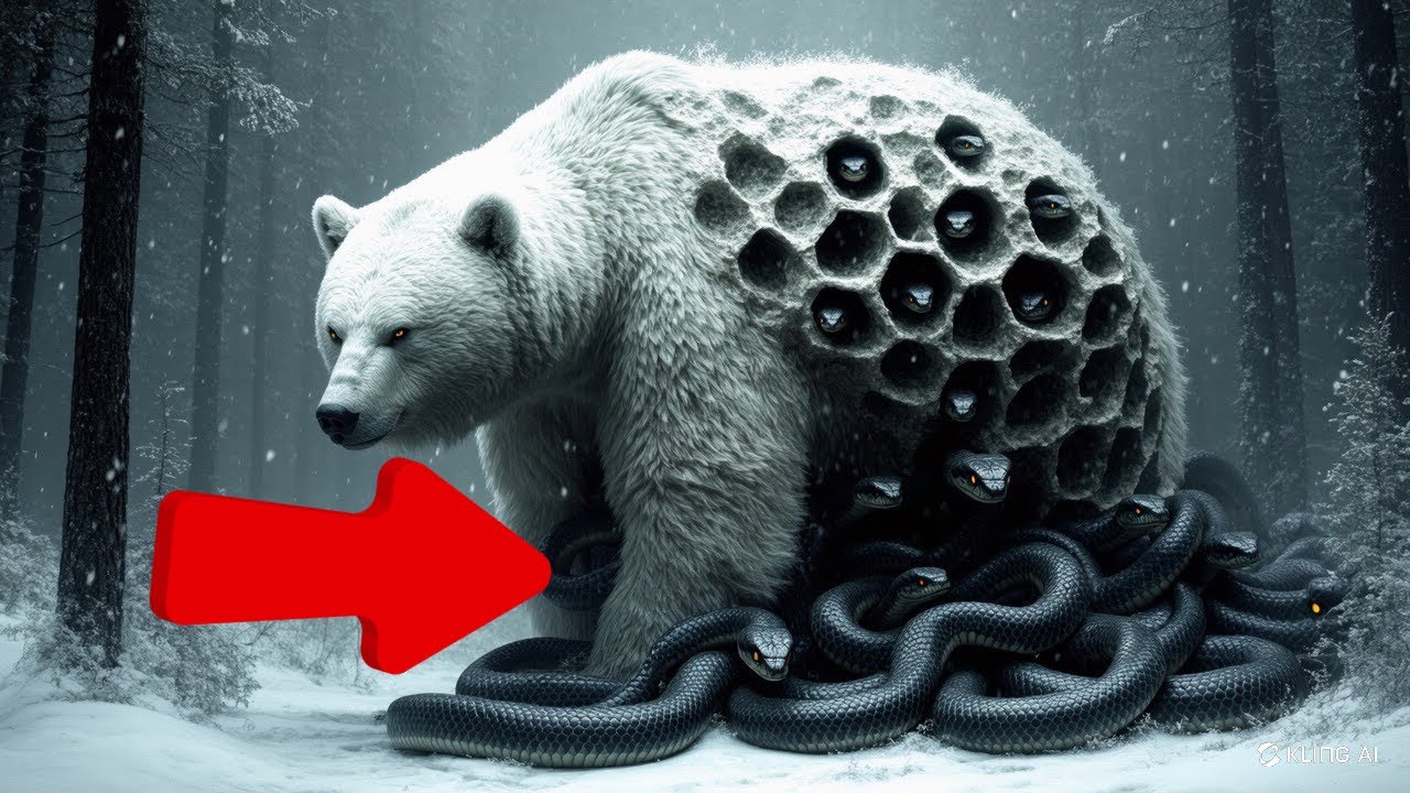 The poor bear's body became a home for snakes. The difficult struggle ...