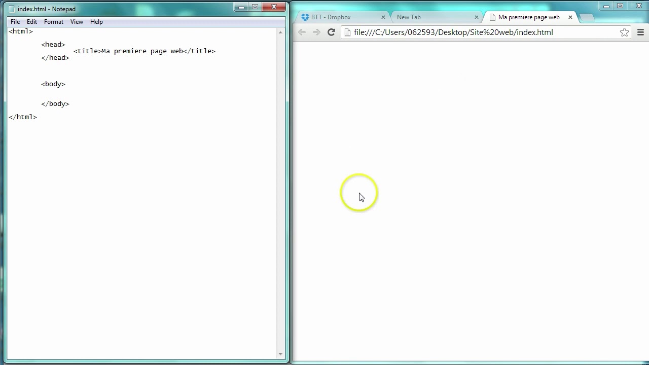 HTML 3 Structure de base - YouTube