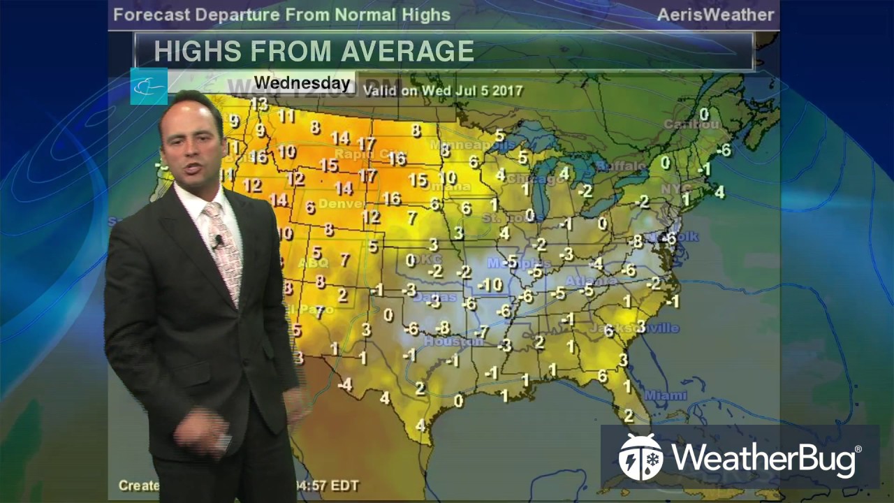 WeatherBug's National Weather Outlook - Jul 05, 2017 - YouTube
