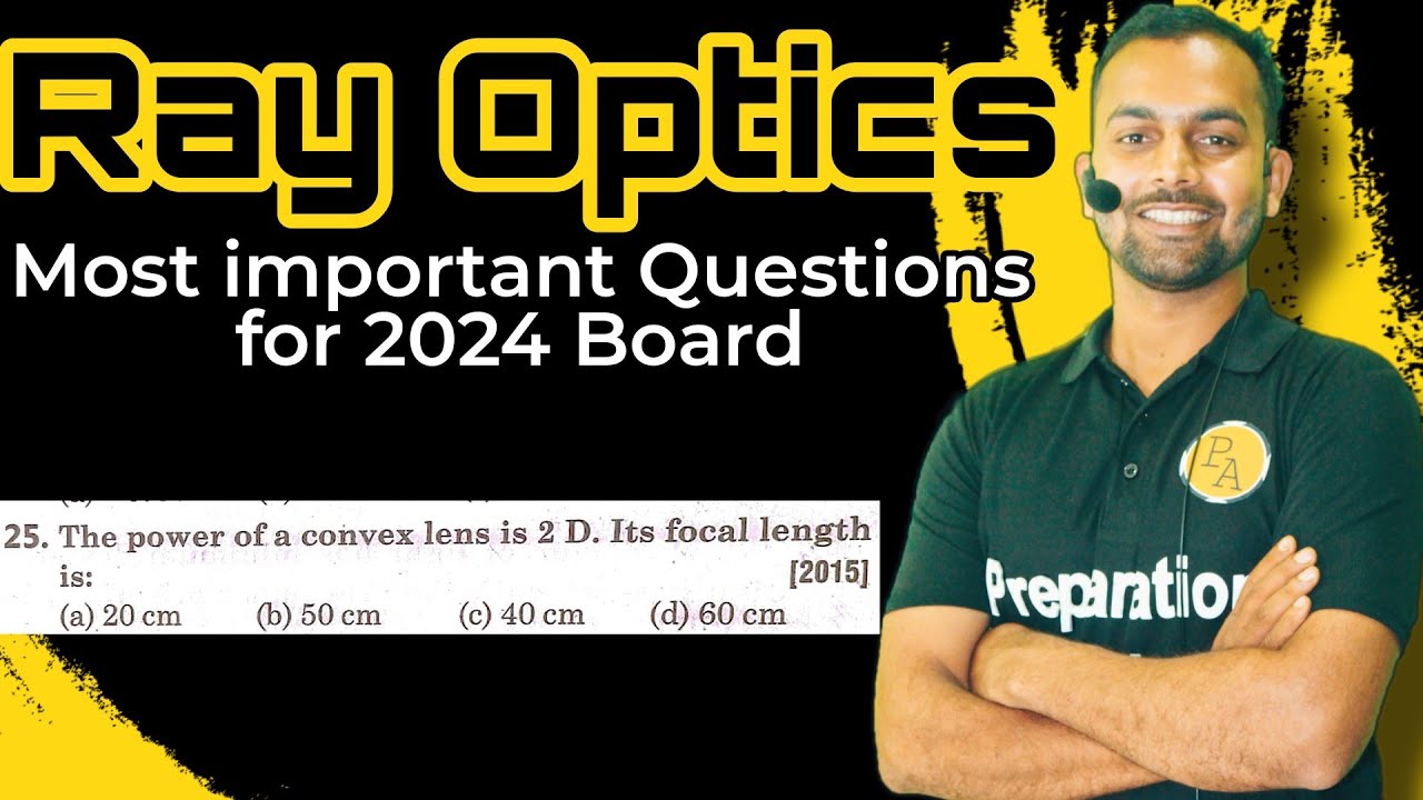 Mcq-25: Ray Optics Important questions for board :The power of a convex ...