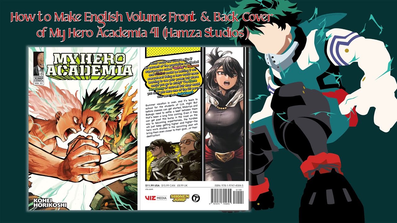 How To Make English Volume Front & Back Cover of My Hero Academia 41 ...