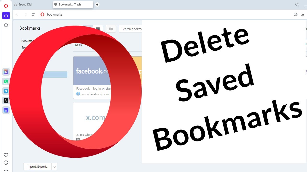 How to Delete Saved Bookmarks from Opera Browser? - YouTube