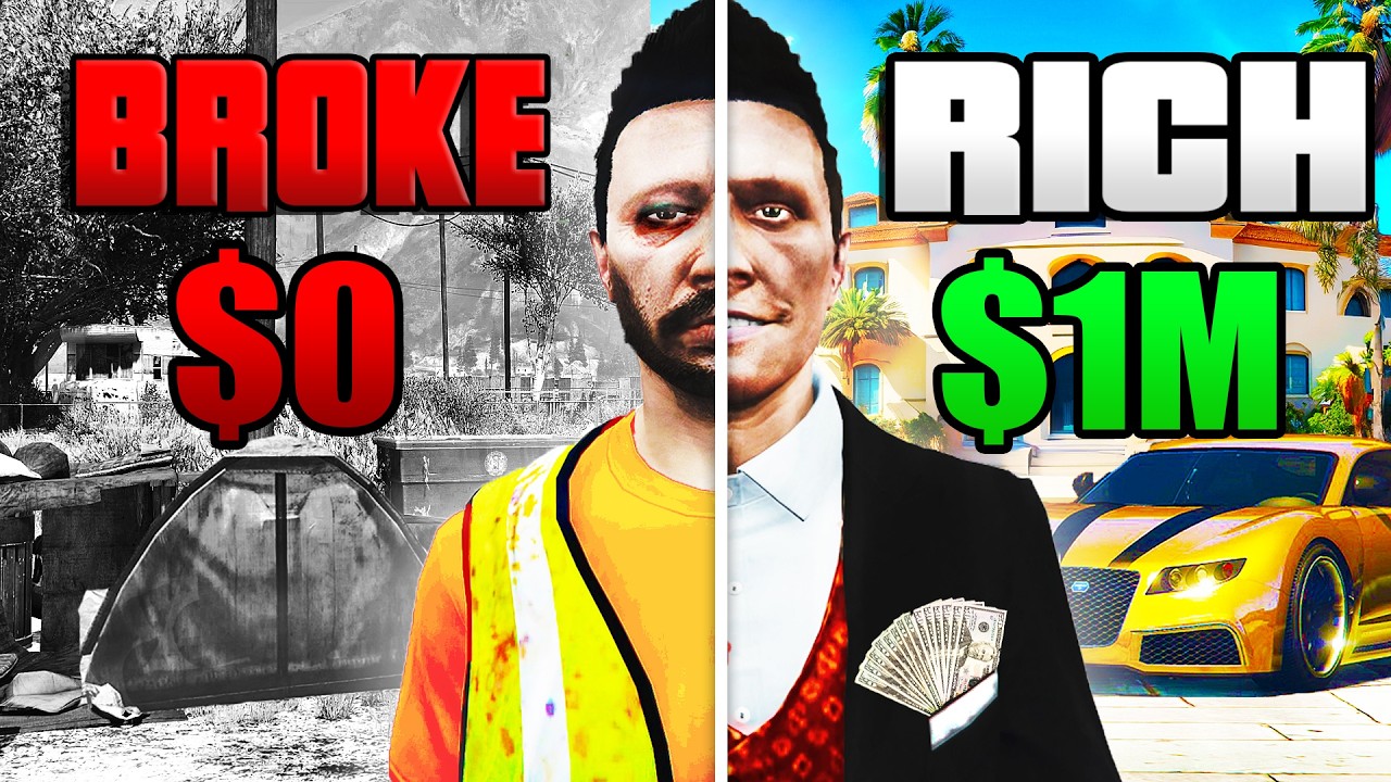 From Broke to Rich in GTA 5 Online as a Beginner 100% SOLO - YouTube
