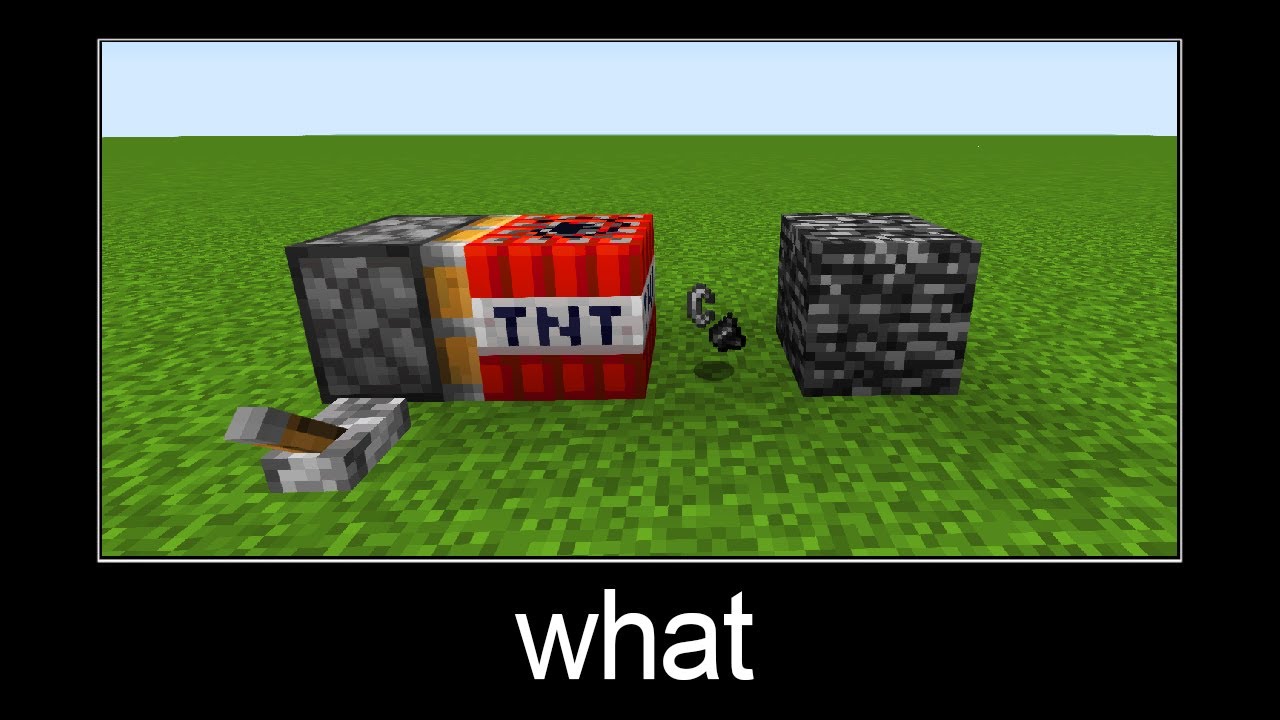 Minecraft wait what meme part 61 (TNT+Flint and Steel=?) - YouTube