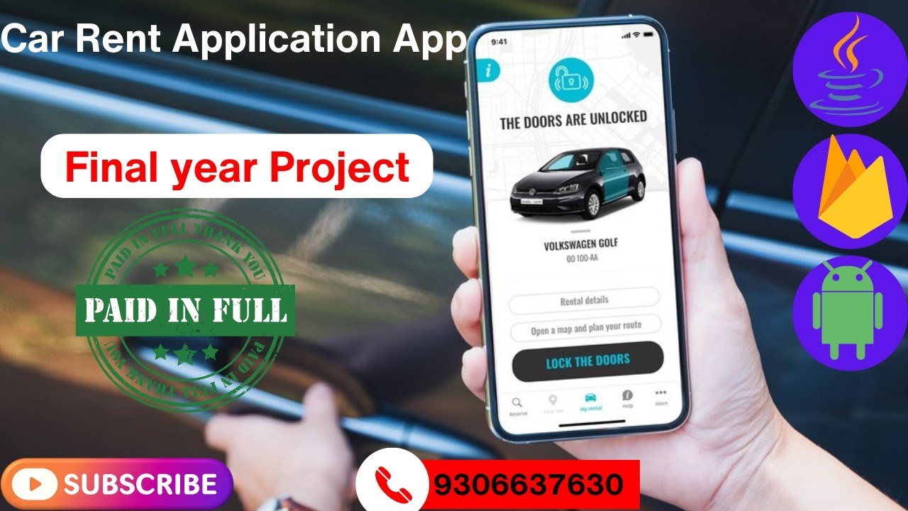 Online Car Rent Application Full Project in Android Project - YouTube