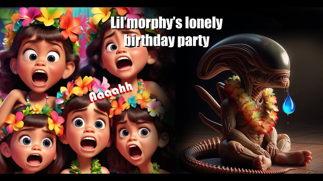 Baby xenomorph birthday party ..😭but no one wants to come 👽#babymonster ...