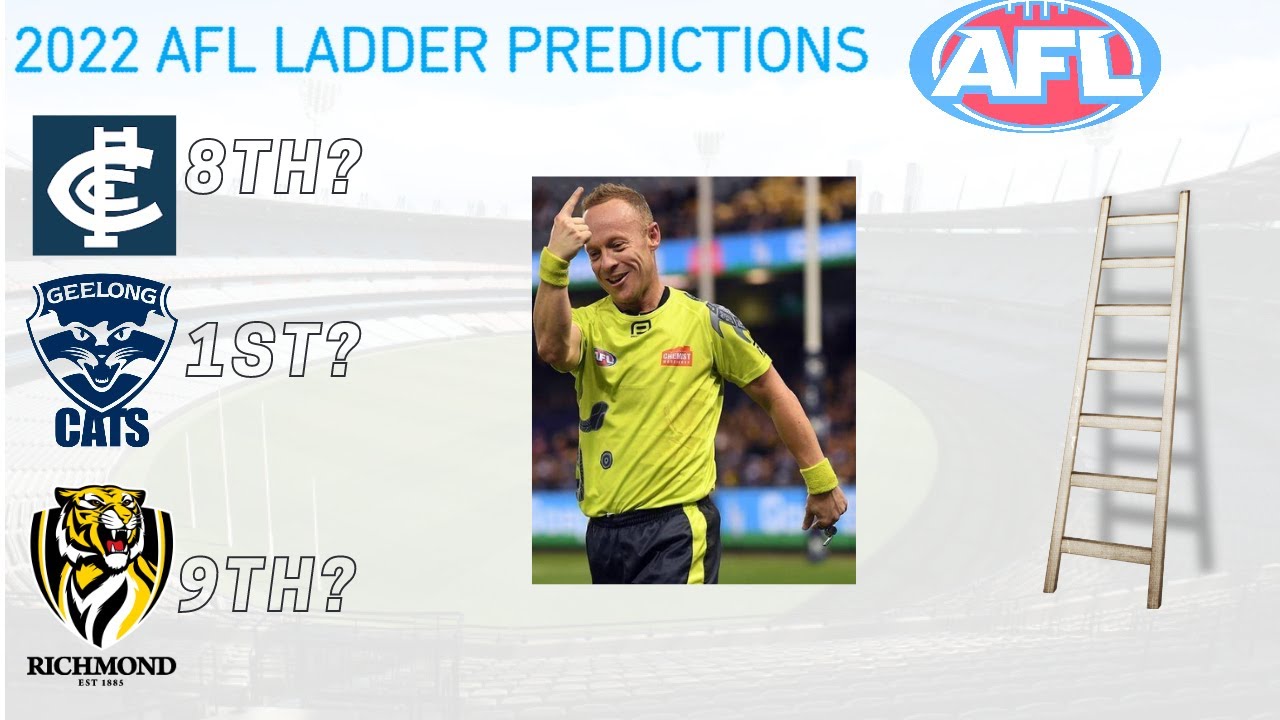 2022 AFL LADDER AND SEASON PREDICTIONS - YouTube