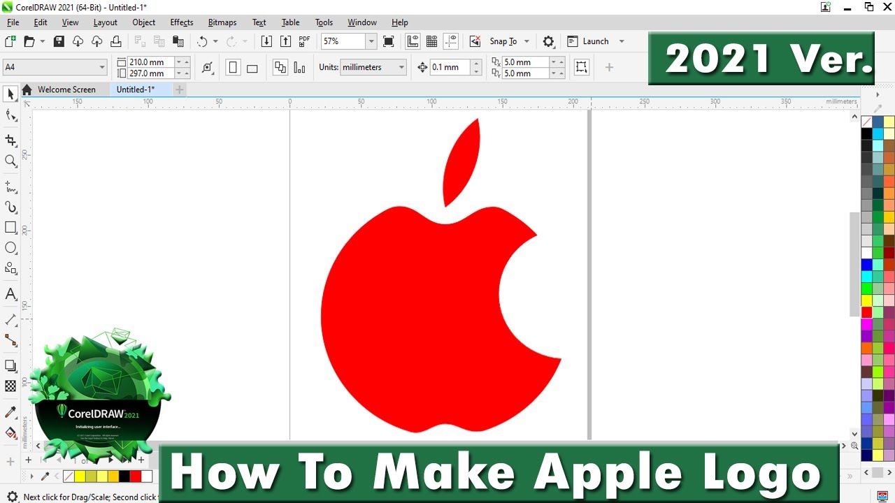Apple Logo Designing in CorelDraw 2021 -Learn Logo Designing in ...