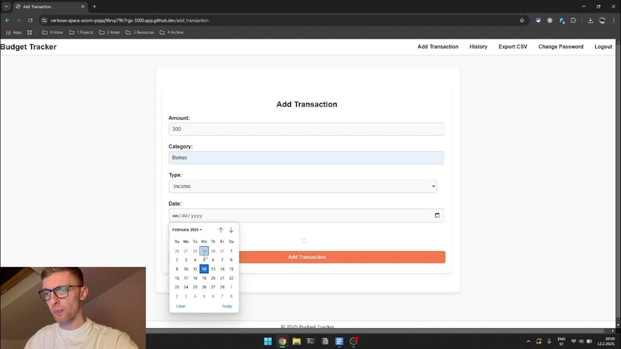 CS50 X - Final project: Budget tracker - YouTube
