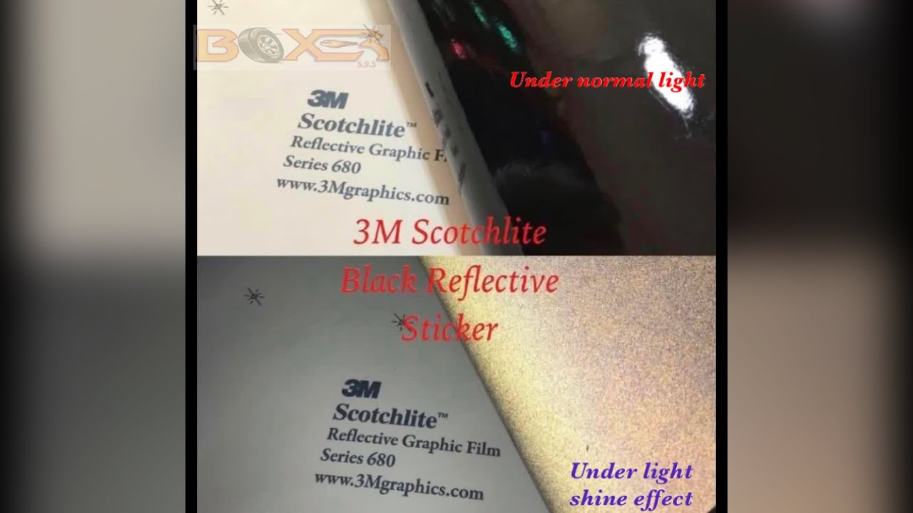 3M Scotchlite 680 series Black Reflective sheet - reflects light in the ...