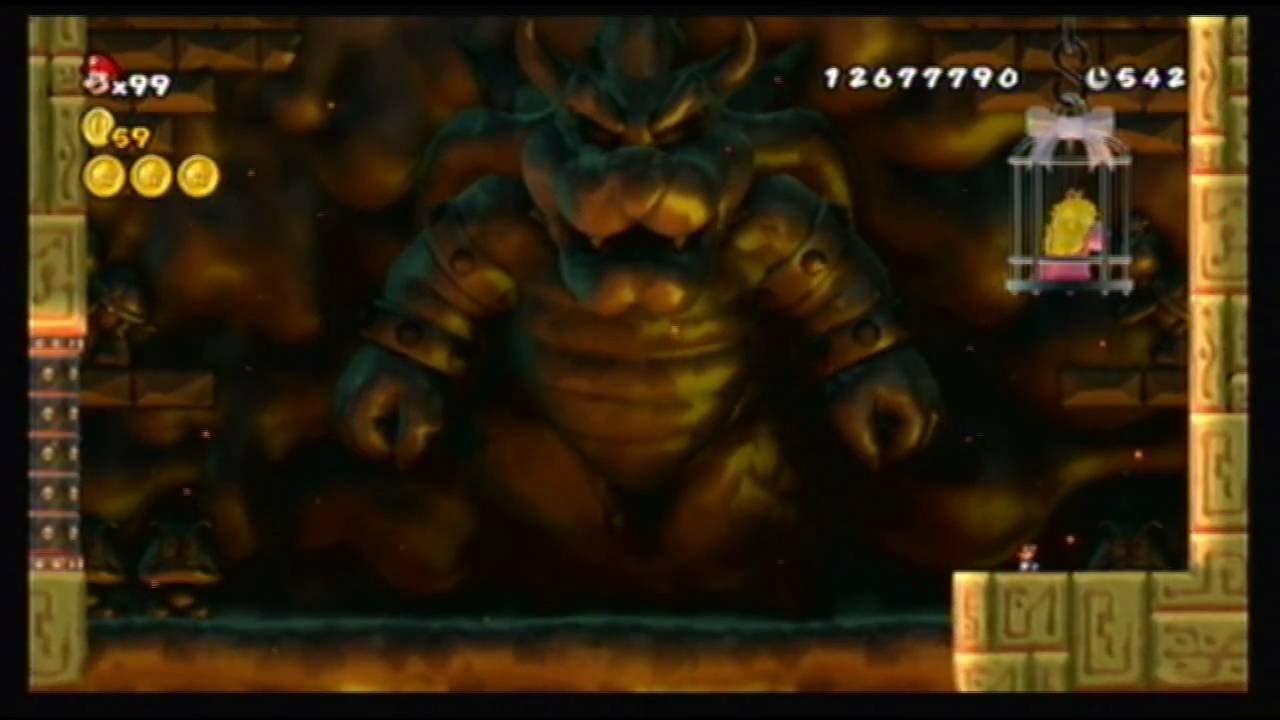 New Super Mario Bros Wii-All Bosses with Mini Part 3 - YouTube