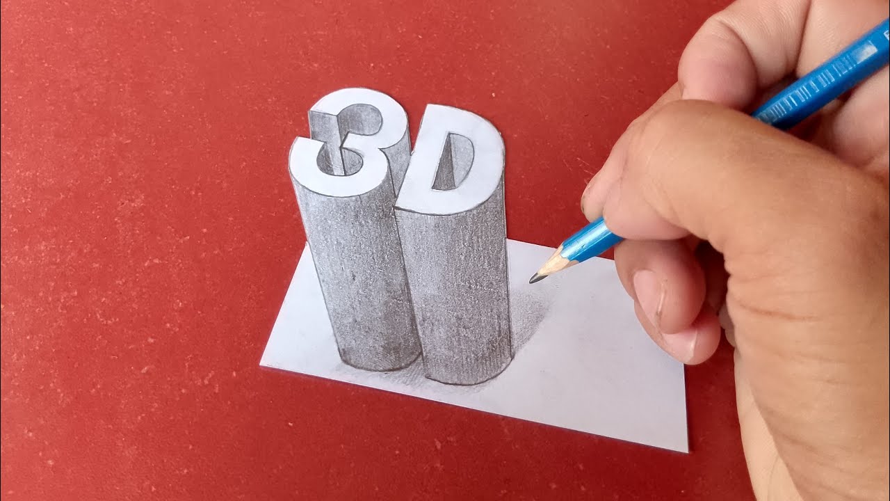 How to Draw 3D Art on paper step by step|optical illusion for beginners ...