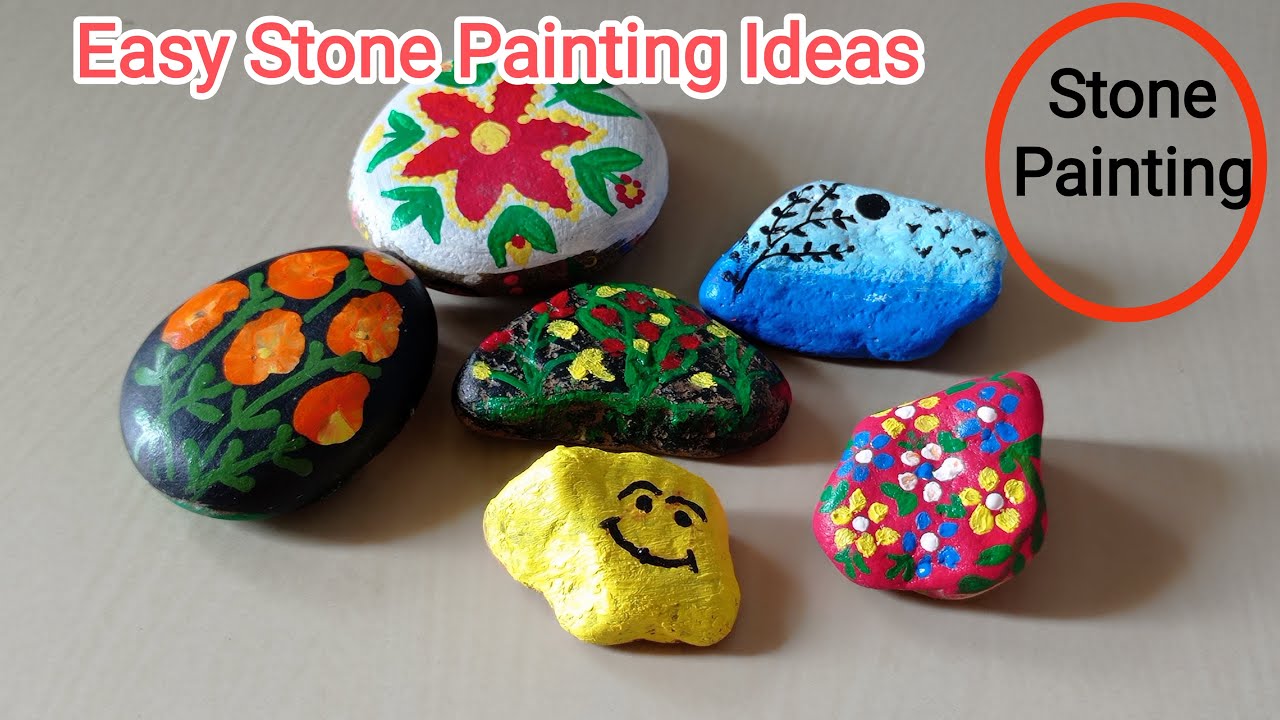 Easy Stone Painting Ideas / Stone Painting / Rock Painting / Stone Art ...