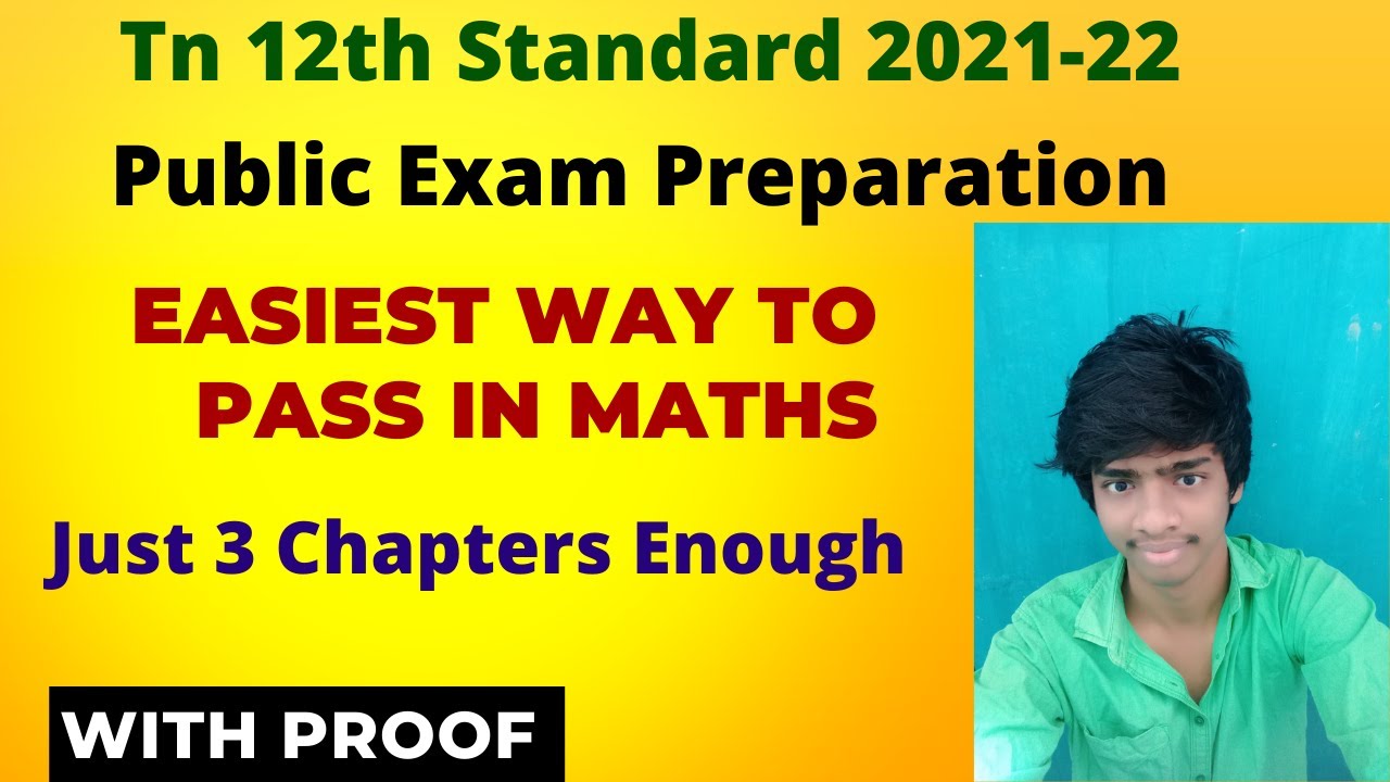 12th Standard Maths Public Exam | How to pass Easily | Important ...