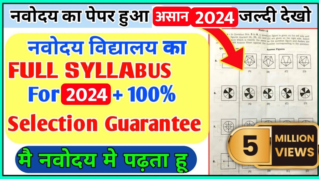 Navodaya Vidyalaya Entrance Exam 2023 2024 Class 6 Syllabus Navodaya navodaya-vidyalaya-entrance-exam-2023-2024-class-6-syllabus-navodaya