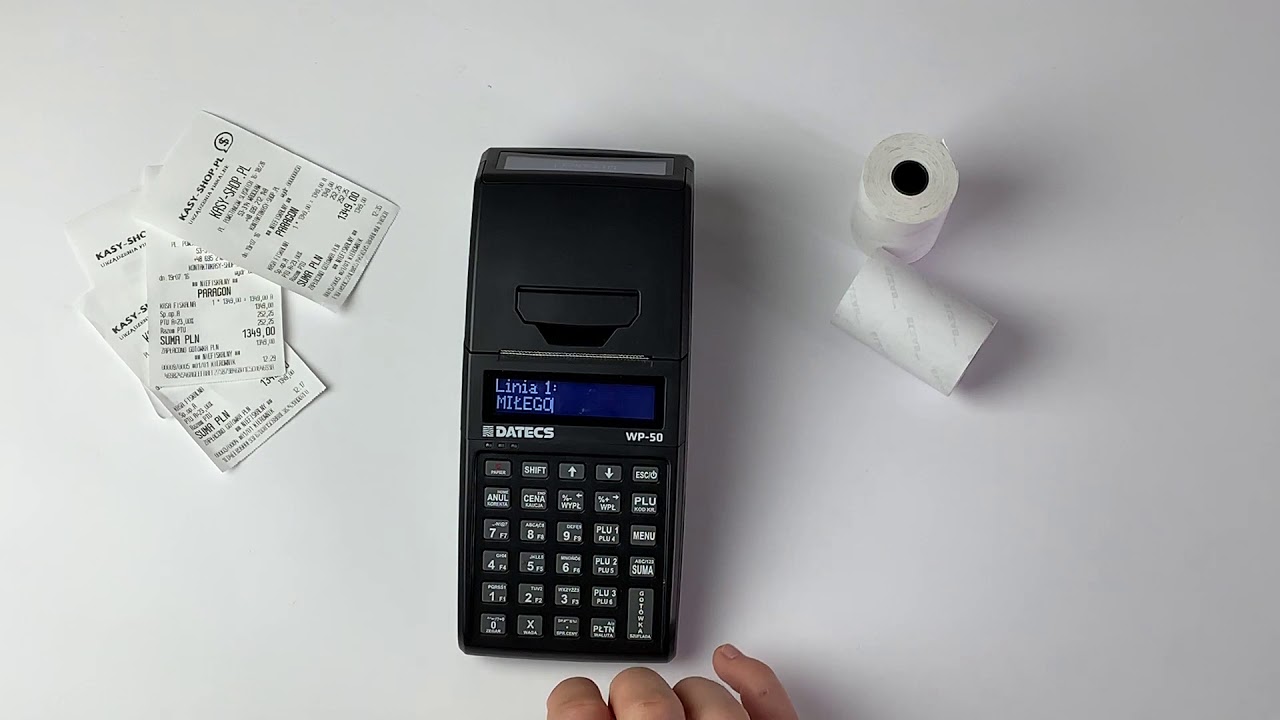 Kasa Fiskalna DATECS WP-50 Dodatek Paragonowy - YouTube