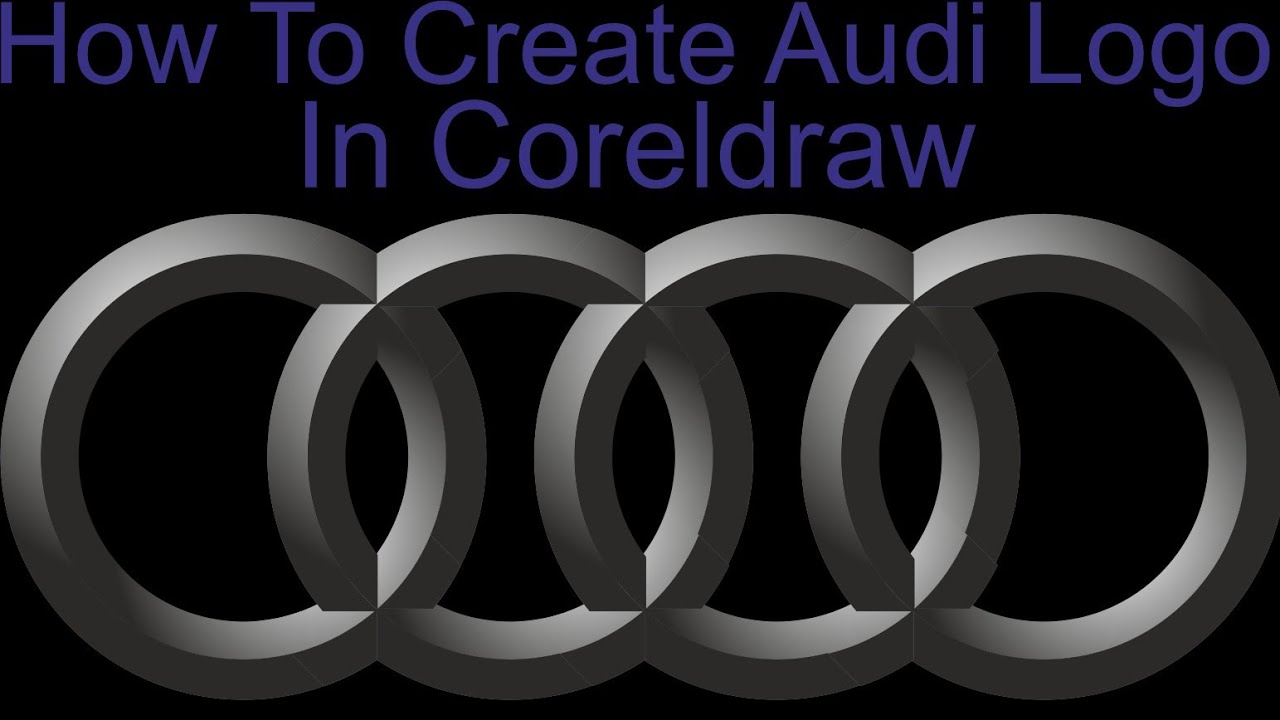 How to create Audi logo in Coreldraw - YouTube