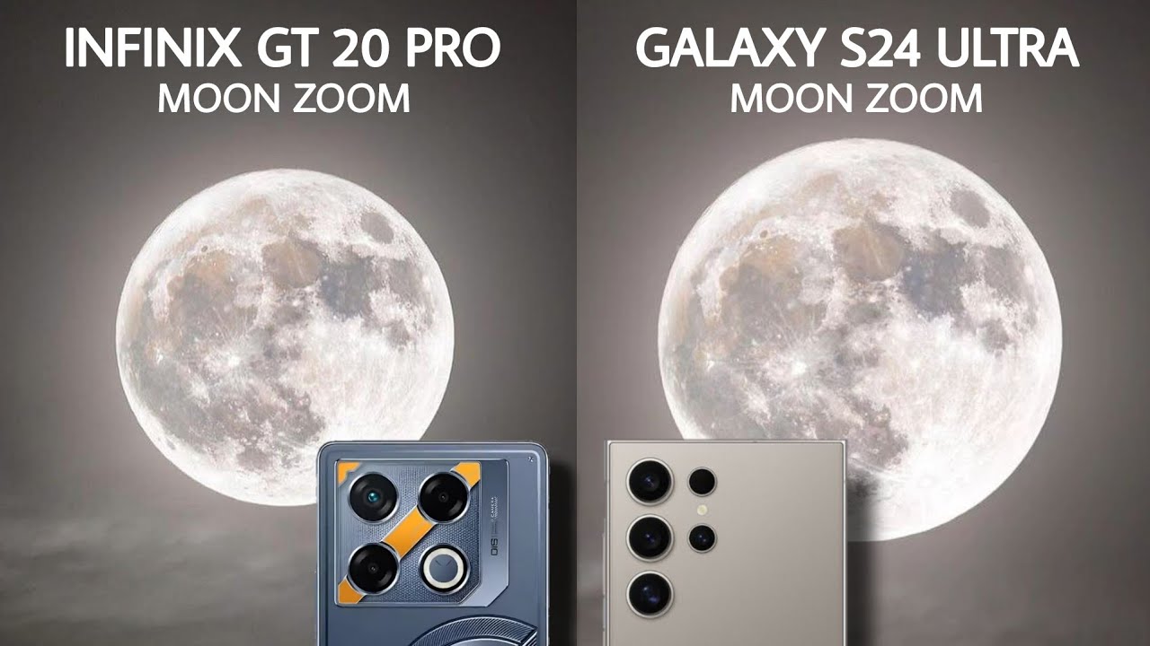 Infinix GT 20 Pro 5G Vs Samsung Galaxy S24 Ultra Moon Zoom Test | Live ...