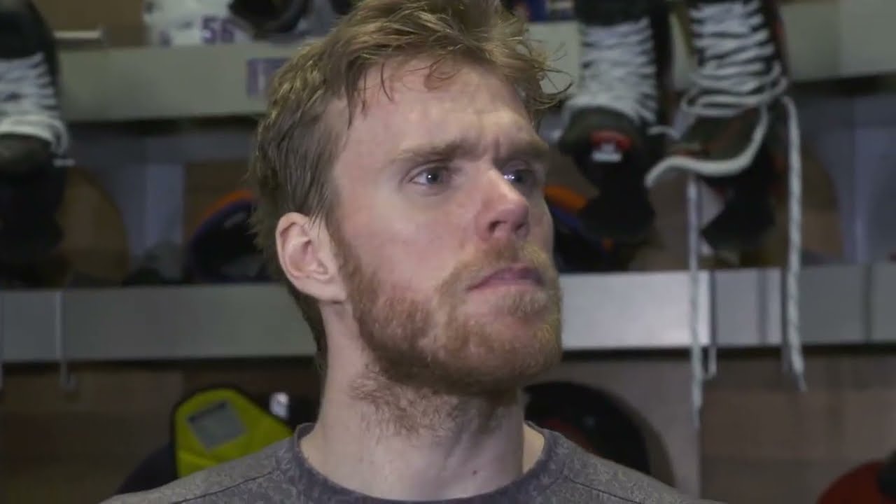 Oilers McDavid Frustrated After Game 3 - YouTube