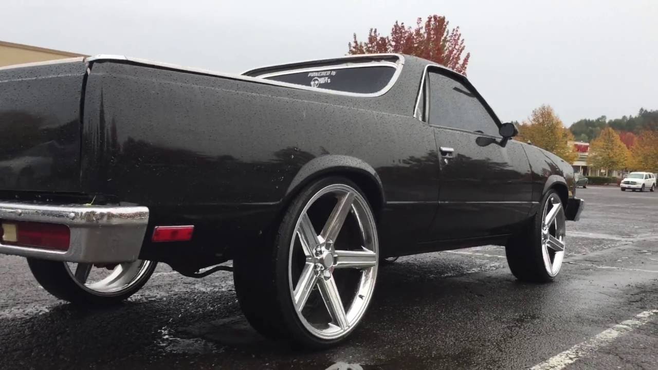 1982 El Camino on 24" IROCS - YouTube