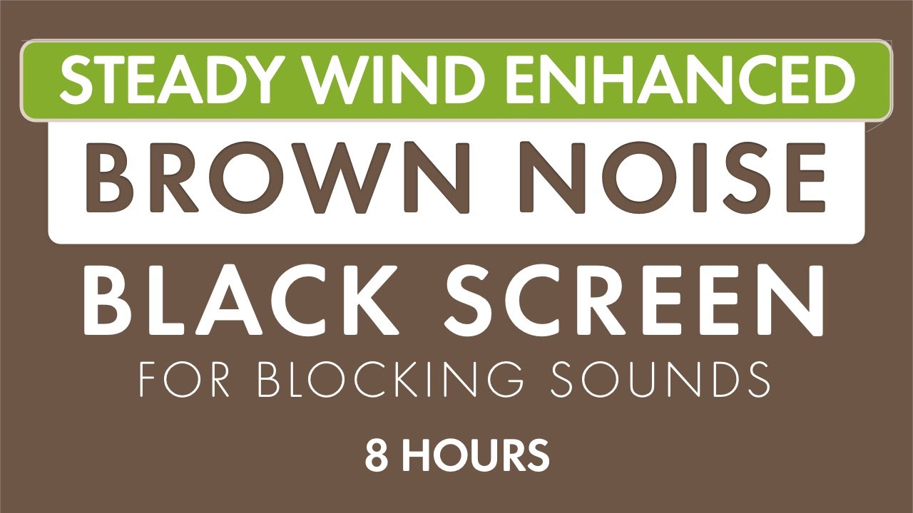 Deep Brown Noise Mixed with Wind. Naturally Comforting Sound for ...