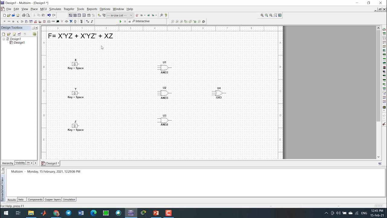 Logic Design Lab. Lec.3 - boolean example using NI Multisim - YouTube