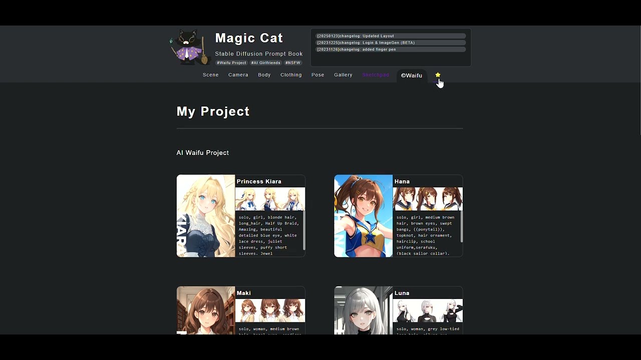 Magic Cat - Stable Diffusion Prompt Book (https://magic-cat.vercel.app/) - YouTube