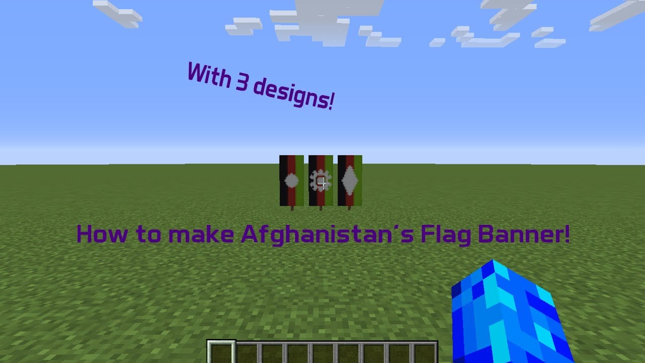 Minecraft: How to make Afghanistan's Flag Banner! - YouTube