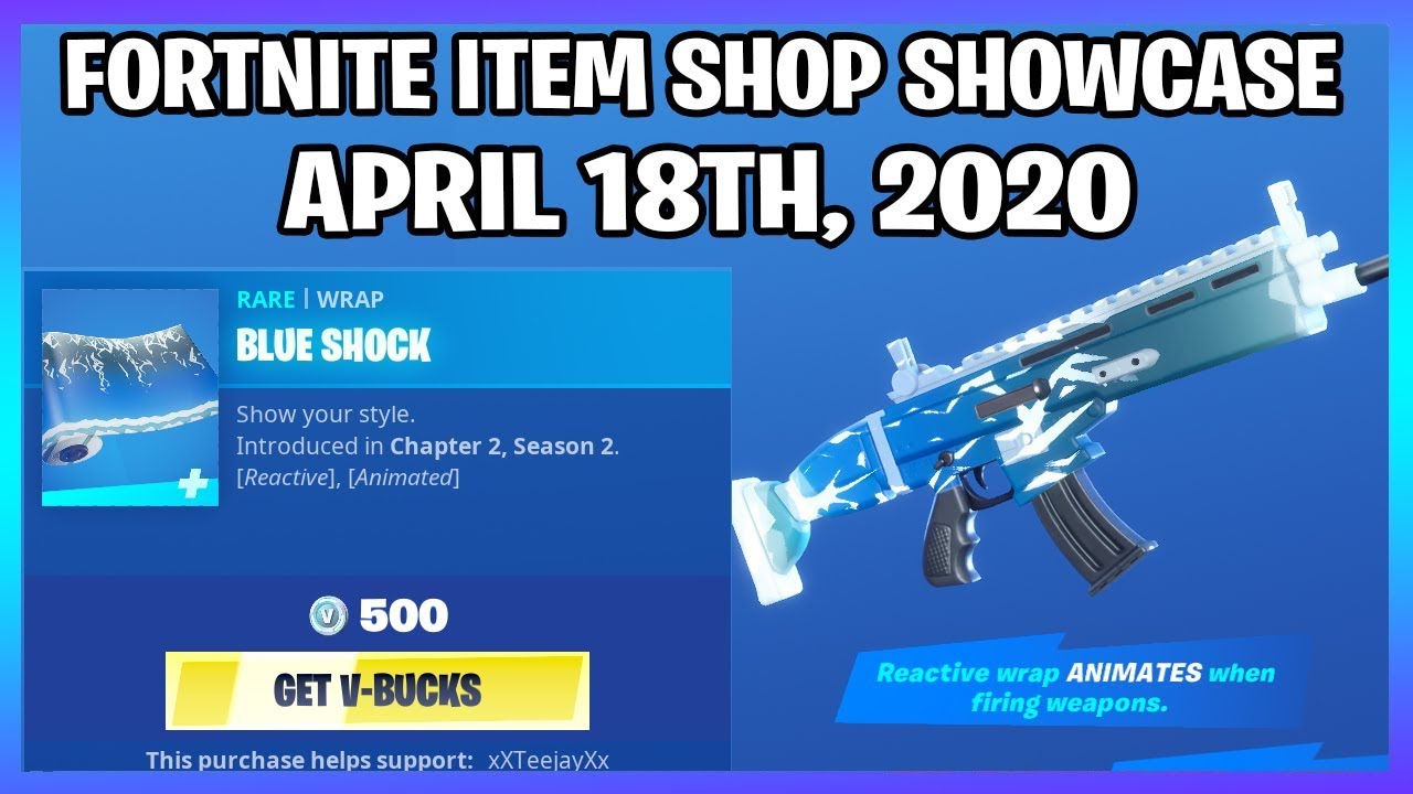 Fortnite Item Shop *NEW* BLUE SHOCK WRAP! [April 18th, 2020] (Fortnite ...