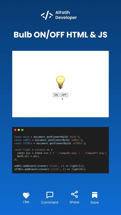 Bulb ON/OFF In HTML & JS - YouTube