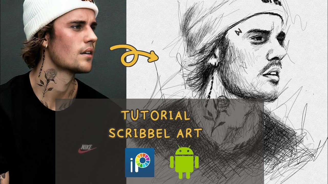 TUTORIAL SCRIBBLE ART. IBIS PAINT X ANDROID GAMPANG - YouTube