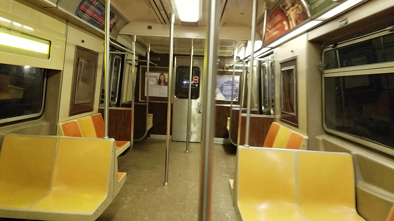 Pullman R-46 F train @ IND Roosevelt Island to Bryant Park NYC - YouTube