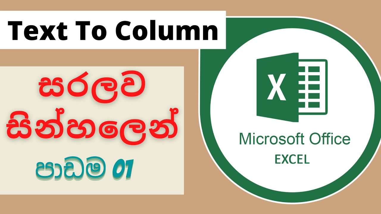 Excel Text To Column Explained In Sinhala Microsoft Excel Sinhala