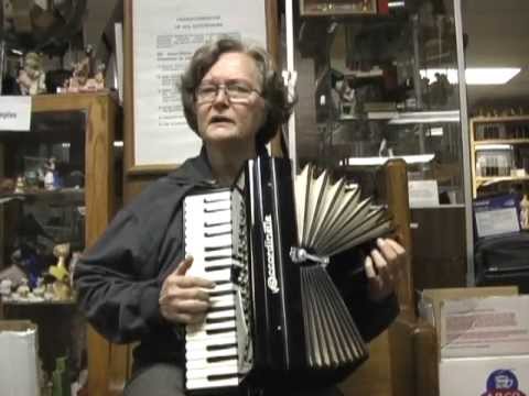 Helmi Harrington tour of her accordion museum - YouTube