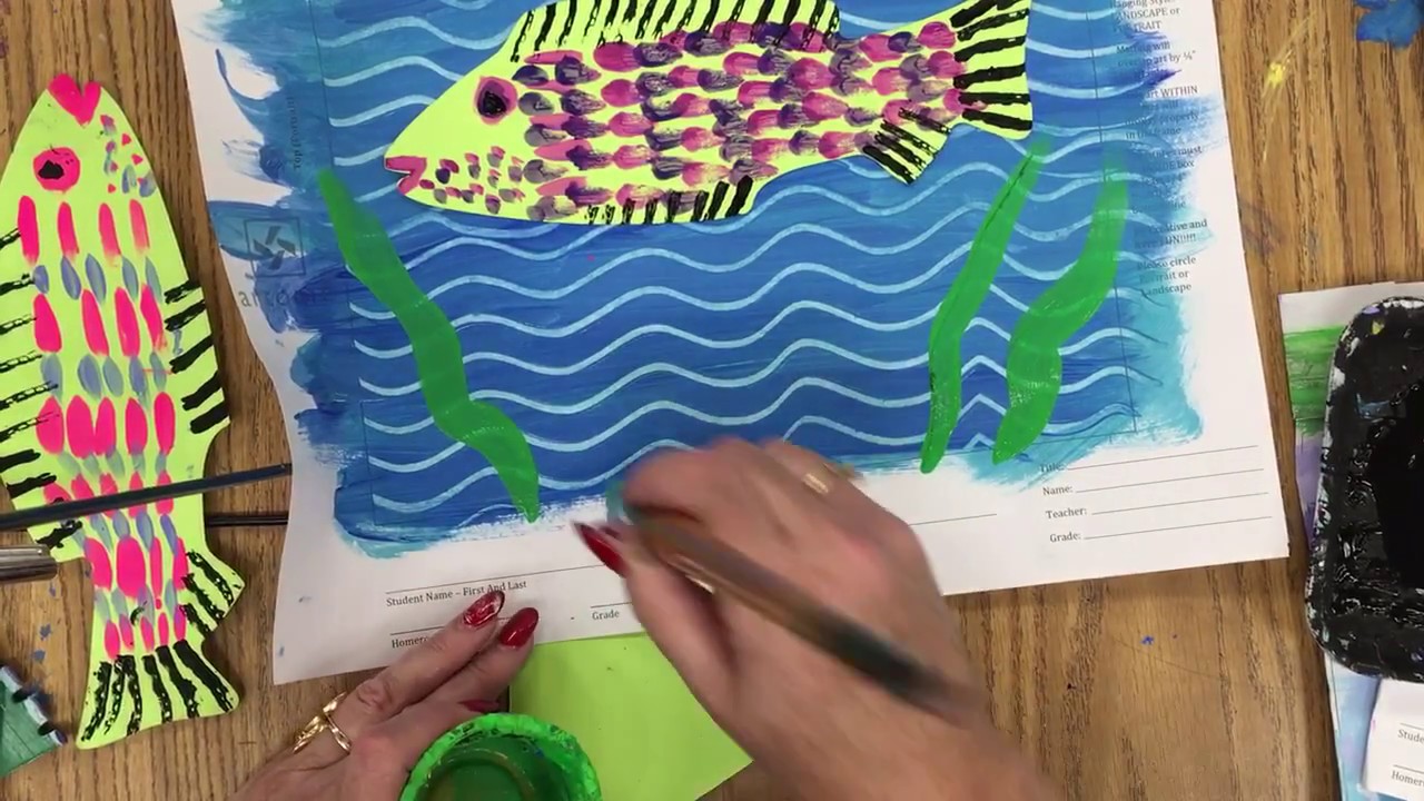 Quick and Easy Art: Painted Pattern Fish - YouTube