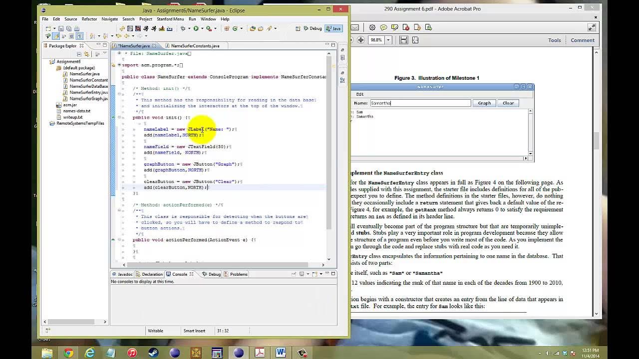 CS106A Assignment 6: Namesurfer Milestone 1 - YouTube
