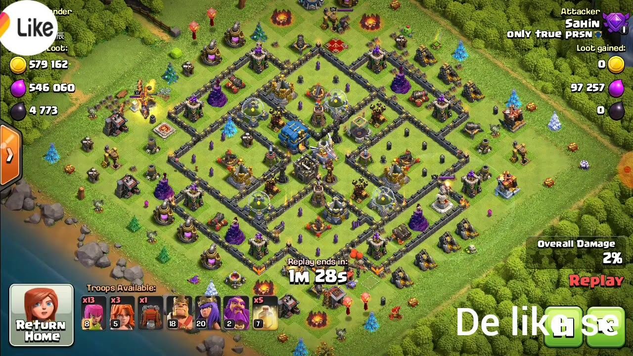 Coc Valkyrie attacks for 100%.. - YouTube