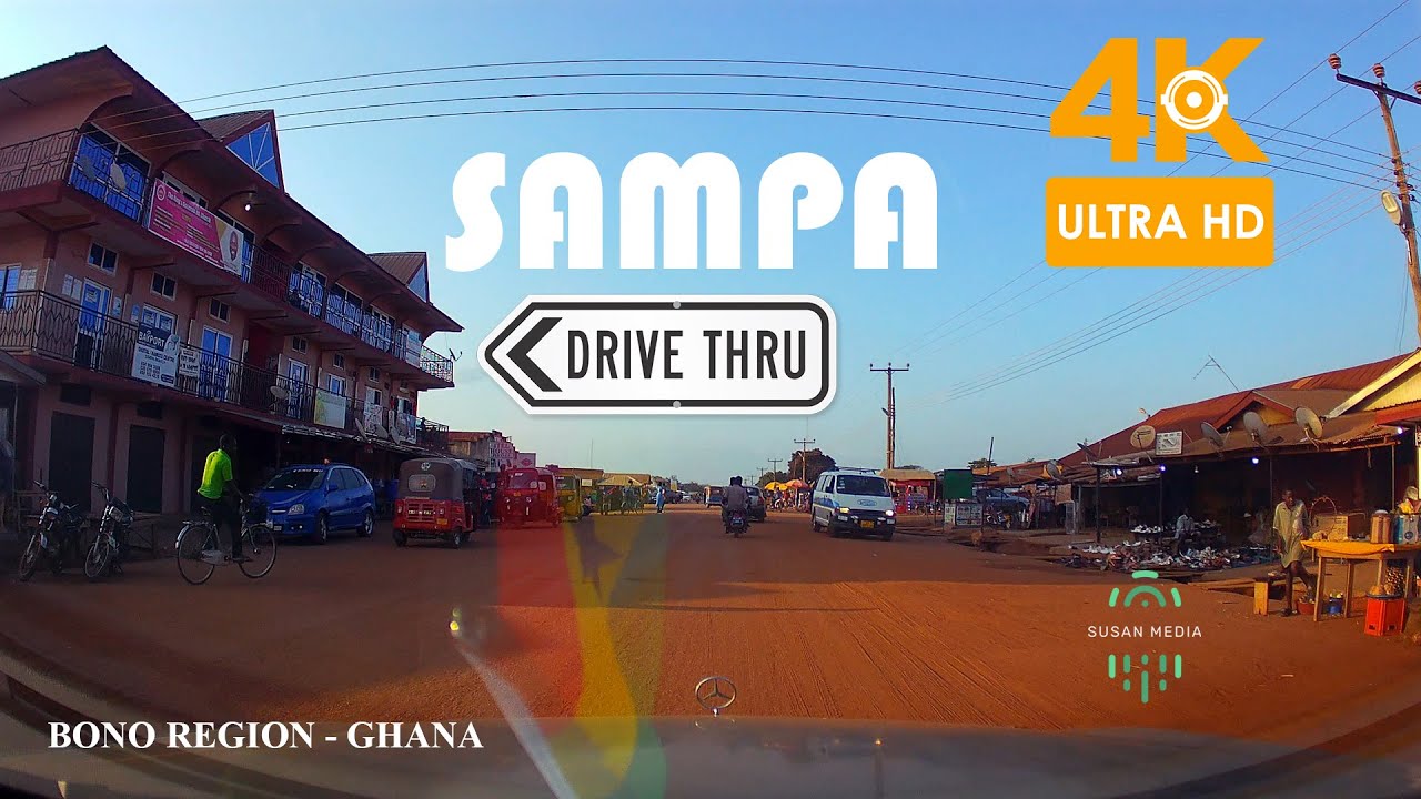 Sampa Drive Tour in the Jaman North District Bono Region of Ghana 4K ...