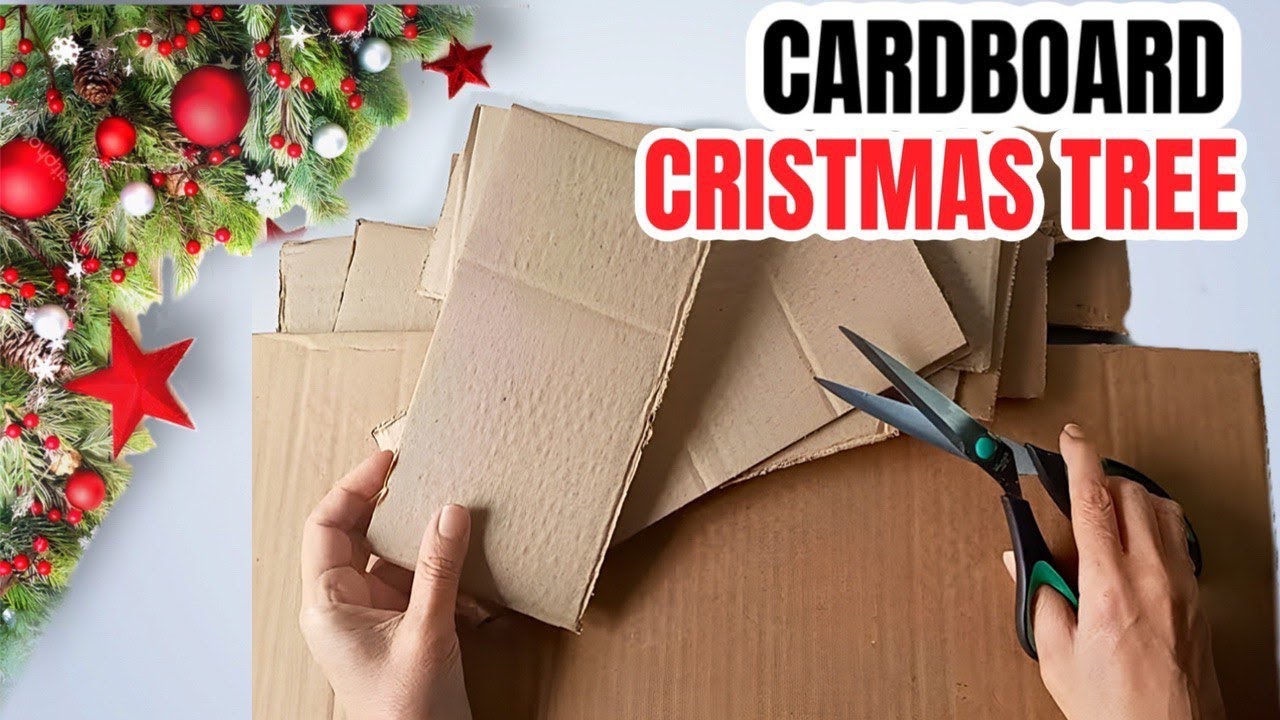 Christmas Tree From Cardboard | DIY simple Christmas Decorations - YouTube