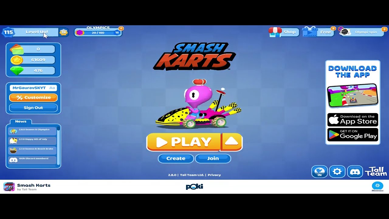 Smash karts level 115 rewards!#smashkarts #gaming #smashkartshighlights ...