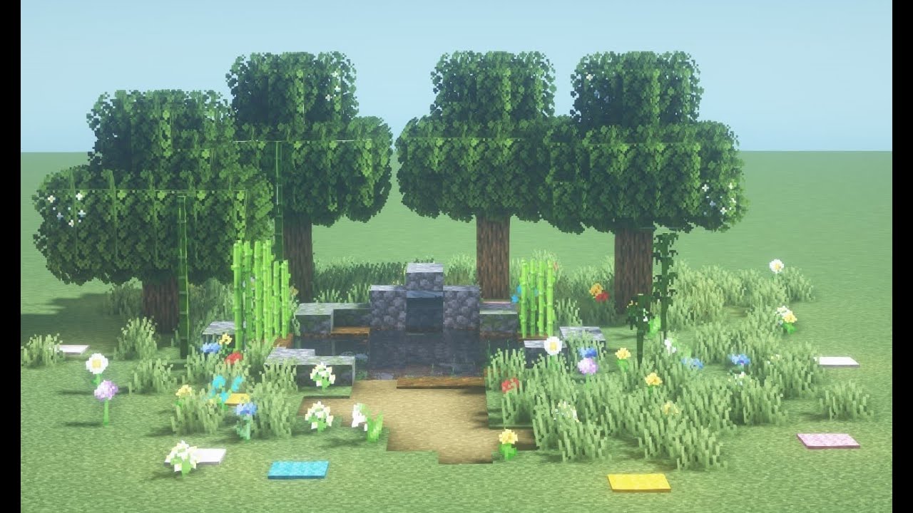 Minecraft- How To Build A Pond - YouTube