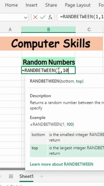 🔢 How to Generate Random Numbers in Excel Using RANDBETWEEN! - YouTube