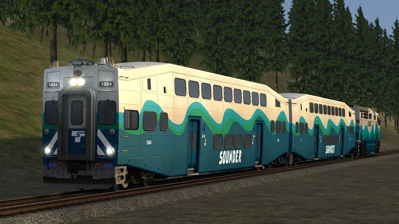 TRAIN SIMULATOR 2022 -Sounder Commuter Rail along The shores! - YouTube