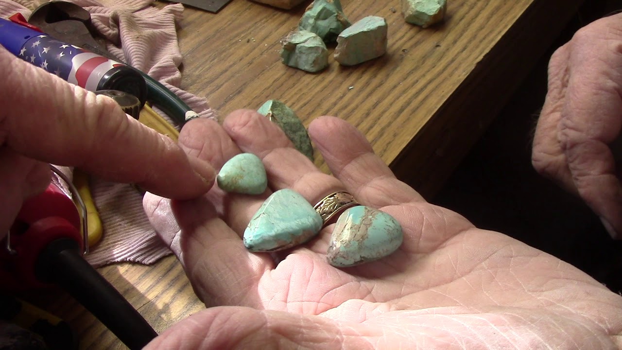 what turquoise looks like after polishing. - YouTube
