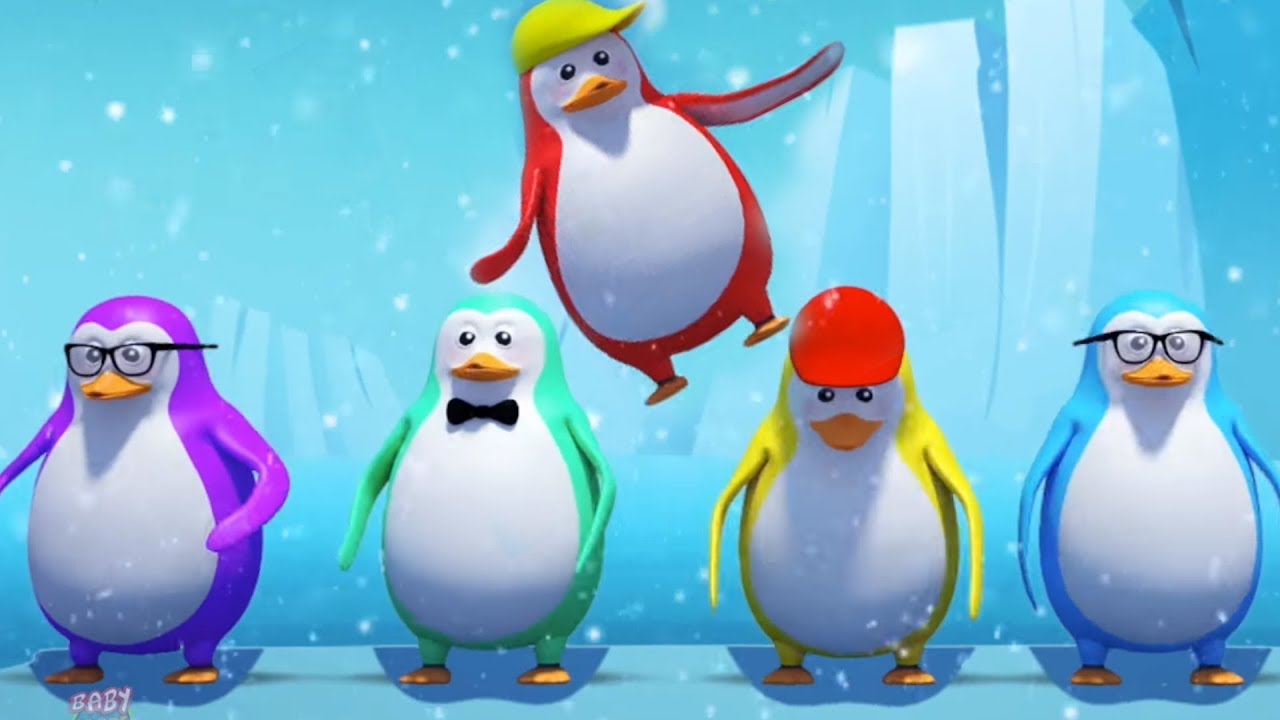 Five Little Penguins | Nursery Rhymes For Babies | Kids Songs | Baby ...