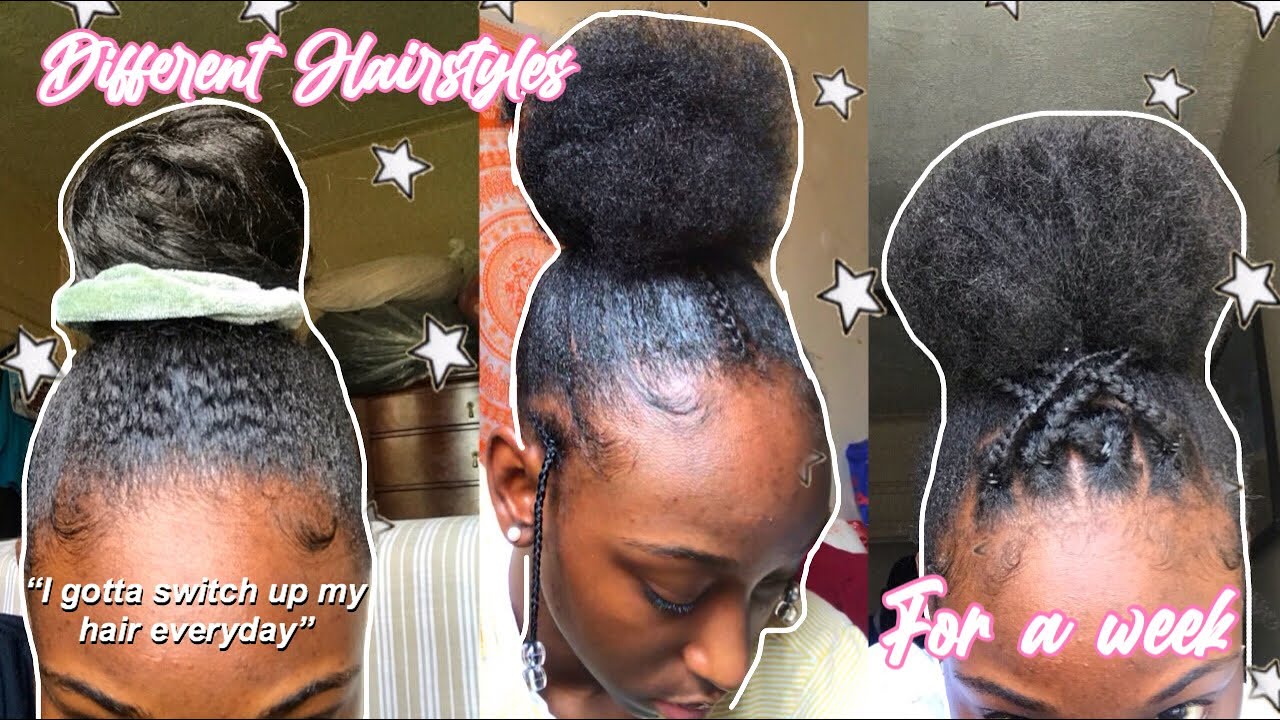 Trying different NATURAL HAIRSTYLES for a WEEK - YouTube