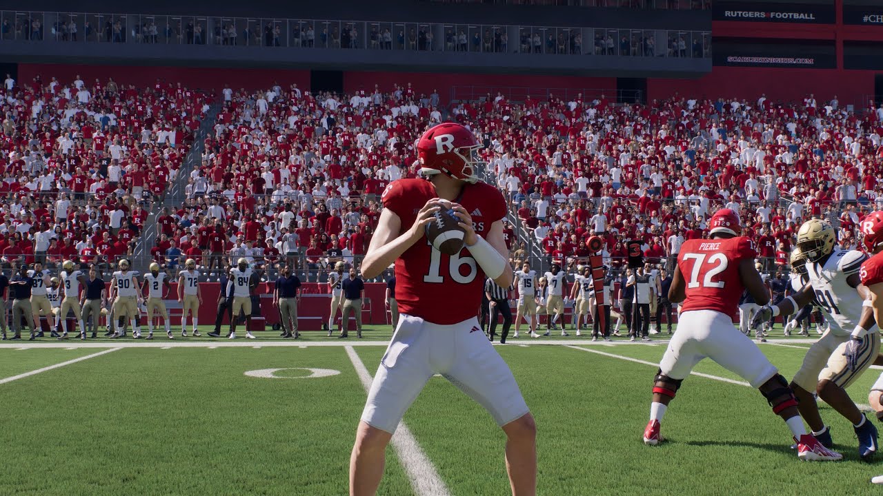 College Football 25 - Akron vs Rutgers - YouTube