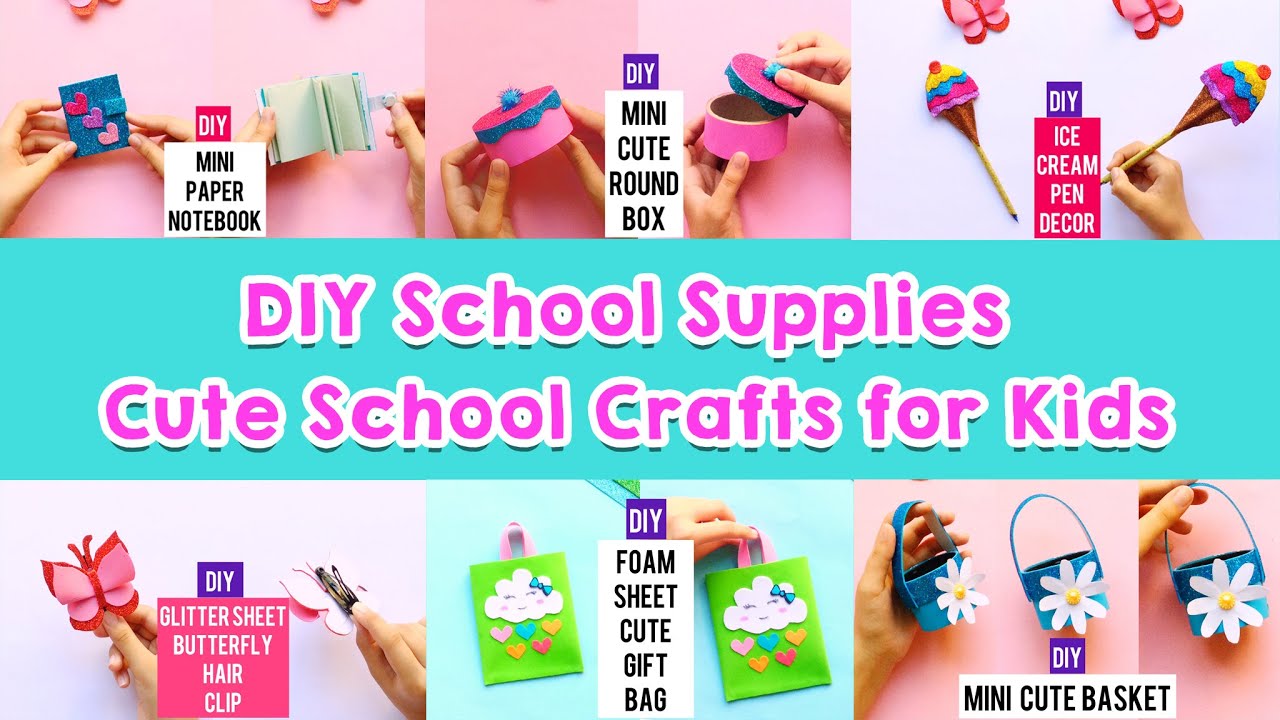 DIY School Craft Ideas Easy | Cute School Crafts for Kids - YouTube