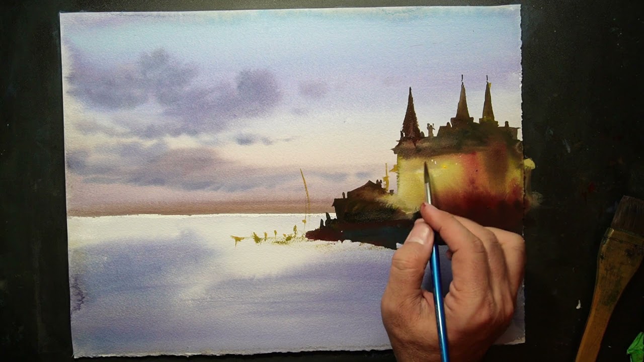 watercolor painting demo by javid tabatabaei - YouTube