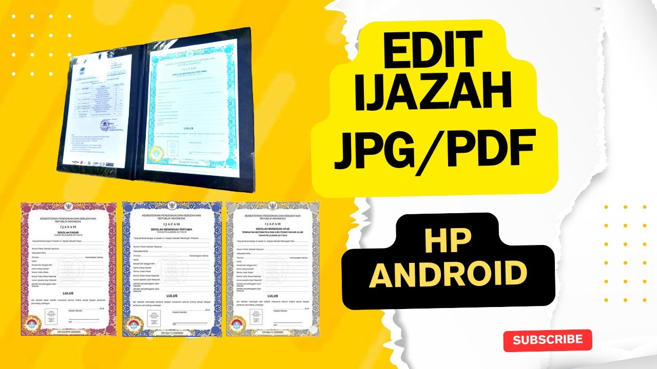 Cara Edit Ijazah Scan pdf jpg di HP pakai Picsart - YouTube